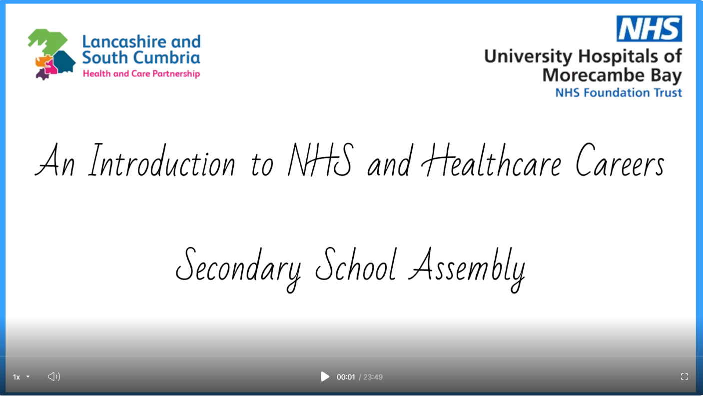 An Introduction to NHS and Healthcare Careers - A Secondary School ...