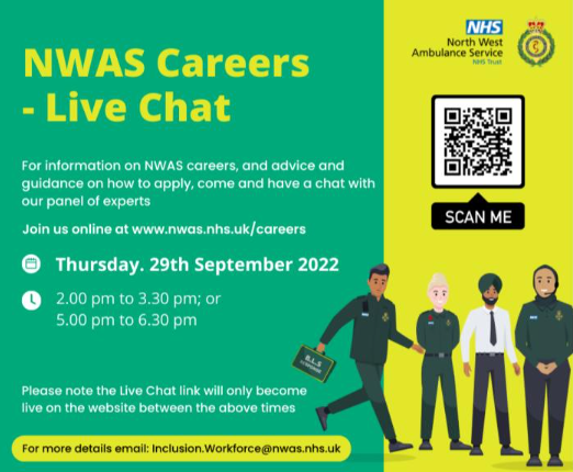 NWAS Careers - Live Chat - NHS Careers NW