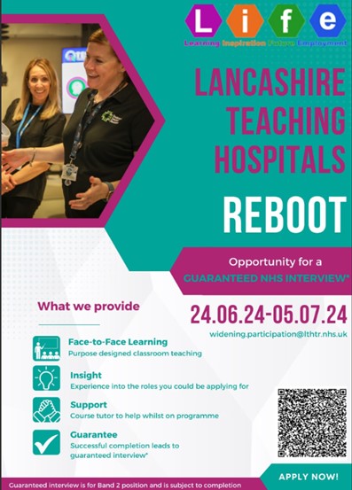 Reboot Programme at Lancashire Teaching Hospitals - NHS Careers NW